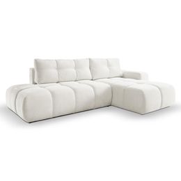 ECKSOFA L Form Hosio Cremefarbton 286/177/88 cm Rechts mit Schlaffunktion
