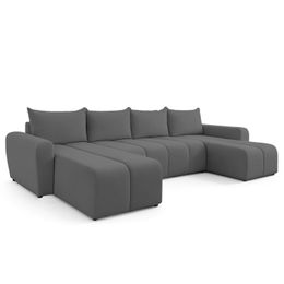 WOHNLANDSCHAFT Ferrande Grau 318/149/91 cm mit Schlaffunktion Bettkasten Wohnzimmer