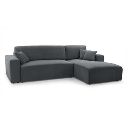 ECKSOFA L Form Catea Grau 279/145/84 cm Rechts mit Schlaffunktion