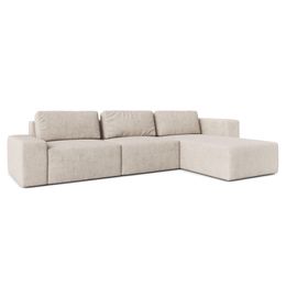 ECKSOFA L Form Arkleton Beige 360/180/93 cm Rechts Bequem & Modern
