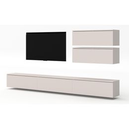 WOHNWAND Loriano V Beige, Kaschmir 300/102/32 cm Anbauwand