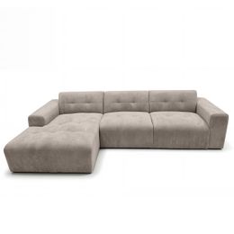 ECKSOFA L Form Corlu Beige 310/165/78 cm &ndash; stilvolle kleine Eckcouch Links
