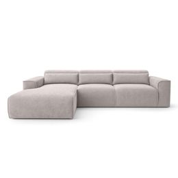 ECKSOFA L Form Ruyam Creme 310/165/78 cm &ndash; Schlaffunktion Links