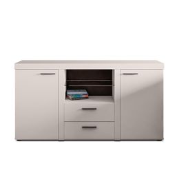 SIDEBOARD Spacoro 2F2S Beige Matt 156,4/82/40,3 cm &ndash; Schubladenschrank Kommode Modern
