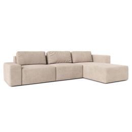 ECKSOFA L Form Arkleton Light Brown 360/180/93 cm Rechts Bequem & Modern