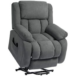 HOMCOM Fernsehsessel, Grau, Textil, 104x100x93 cm, Wohnzimmer, Sessel, Fernsehsessel
