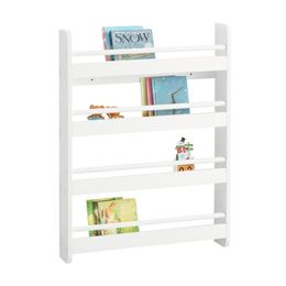 sobuy Kinderregal, Wei&szlig;, Holzwerkstoff, Holz, 60x80x12 cm, Kinder- & Jugendzimmer, Kinderm&ouml;bel, Kinderregale
