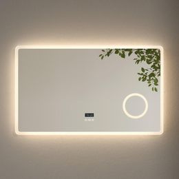 Emke Badspiegel, Transparent, Glas, Rechteckig, 100x60x3.5 cm, Badezimmer, Badezimmerspiegel, Badspiegel