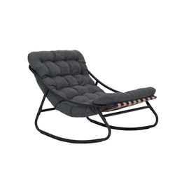 Mobili Rebecca Schaukelliege, Grau, Metall, 78x74x101 cm, Gartenm&ouml;bel, Gartenliegen