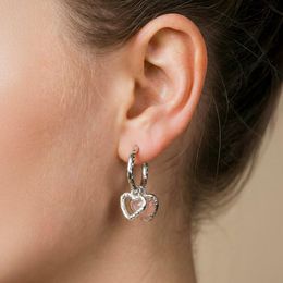 Holzkern Ohrringe Damen Silber und Rosenquarz