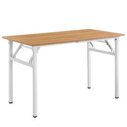 [neu.haus] Klapptisch, Buche, Wei&szlig;, Metall, 4-Sitzer, Rechteckig,Rechteckig, 120x76.4x60 cm, Esszimmer, Tische, Esstische