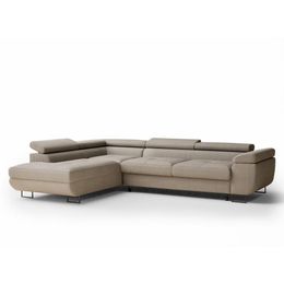 Maison de Reve Ecksofa, Beige, Metall, 4-Sitzer, F&uuml;llung: Schaumstoff, L-Form,L-Form, 277x203 cm, Hergestellt in Europa, Wohnzimmer, Sofas & Couches, Wohnlandschaften, Ecksofas