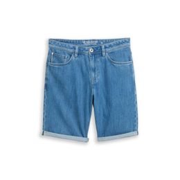 Tom Tailor Herren TTMORRIS RELAXED Jeans Shorts, blau, Uni, Gr. 28