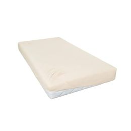 Hahn Haustextilien Spannbetttuch Jersey Ecru 90-100x200 cm