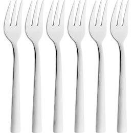Zwilling 6 Kuchengabeln Metallfarben