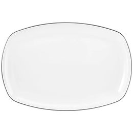 Seltmann Weiden Seltmann Servierplatte eckig Lido Black Line 35x24 cm
