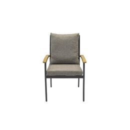 LC Garden LC Armlehnstuhl Avento Rope-Optik Grau/Braun ca. 60x71x91 cm