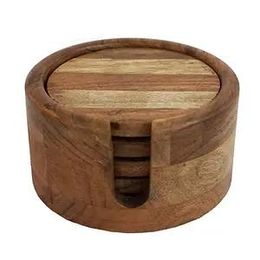 Hogewoning Round Box Coaster Casma 12cm Natural