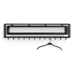 SPINDER DESIGN Spinder Wandgarderobe School Schwarz/Holz: schwarz, ca. 118x29,5x19 cm