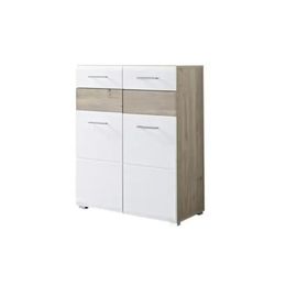 Innostyle Schuhschrank Funny Wei&szlig;/Silbereiche ca.84x104x40 cm