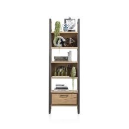 Henders & Hazel Metalo B&uuml;cherregal 36340RWB Eiche furniert / Metall schwarz ca.65x200x35 cm