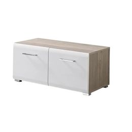 Innostyle Bank Funny Wei&szlig;/Silbereiche ca.84x37x40 cm mit Sitzkissen