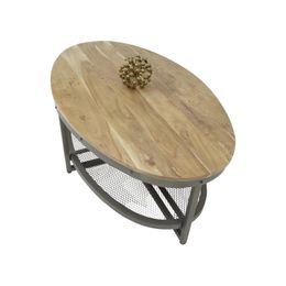 Stolkom Couchtisch Moca Akazienholz/Metall anth. ca. 122x 44x71 cm