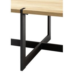 Stolkom Tiago Couchtisch Eiche massiv/Metall schwarz ca. 110x 40x60 cm