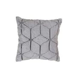 Hogewoning Cushion Cozy Diamond Fake Fur 45x45cm White/Grey