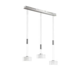 Fischer und Honsel F&H Pendelleuchte L95,5 H100 nickelfarben, opal, chromfarben