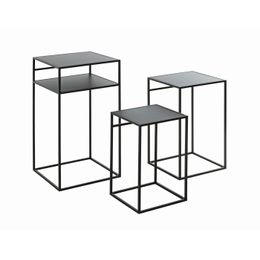 HAKU Beistelltisch 3er Set Brisbane 3 schwarz