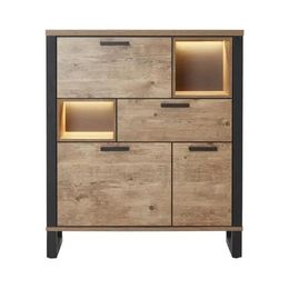 Habufa Highboard Perth 51783BRN, Braun ca. 120x140x42 cm