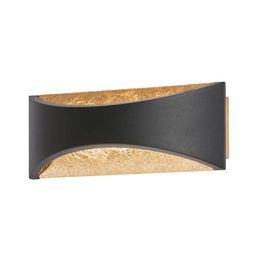 Fischer und Honsel F&H Leuchtenserie, 22,5 x 9 cm Sandschwarz, Blattgoldfarben