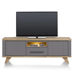 Henders & Hazel Jardin Lowboard 39898-ANT, Eiche Railway brown furniert, Akzent: Anthrazit, ca.170x60x45 cm