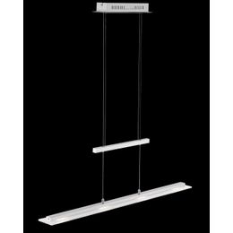 Fischer und Honsel F&H Pendelleuchte L88 B9 mattnickel/chrom - Glas teilsatiniert Rand klar