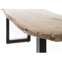 Stolkom Bank India Akazie Massiv mit Baumkante ca. 160x47x42 cm