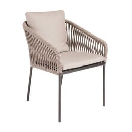 Stern Gartenstuhl stapelbar Marla Kordel salt inkl. Sitzkissen Beige