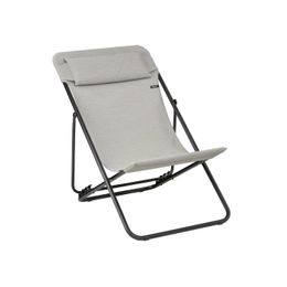 Lafuma Gartenliegestuhl Maxi Transat Plus Grau/Titan, inkl. Kopfpolster ca. 62x91x95 cm
