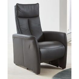 Hukla MDS Relaxsessel Lucky Nr.1 bodennah, Leder Torro anthrazit mit 3 E-Motoren und Aufstehhilfe