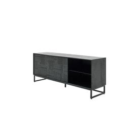 Roomio No. 2001 Lowboard Mango massiv Schwarz ca. 160x63x42 cm