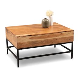 M2 Beaut&eacute; M2 Kollektion Couchtisch Mexiko Akazie/Metall schwarz ca. 92x47x66 cm