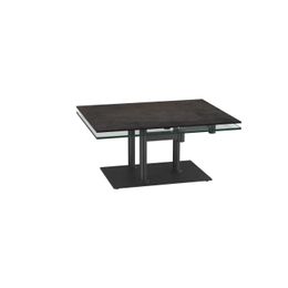 Akante Couchtisch Opera Keramik braun/Schwarz ca. 90-50x60x42 cm