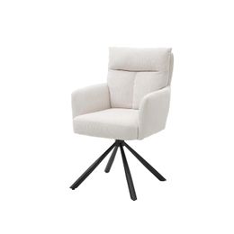 Stolkom Armlehnstuhl Sofia Cord Hellbeige 180 Grad drehbar ca. 61x93x66 cm