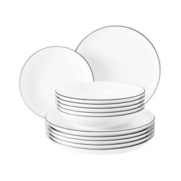 Seltmann Weiden Seltmann Tafelservice 12-teilig Lido Blackline