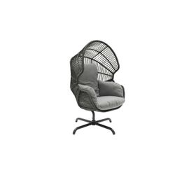 LC Lounge-Drehsessel Grau mit Sitzkissen ca. 86x150x88 cm