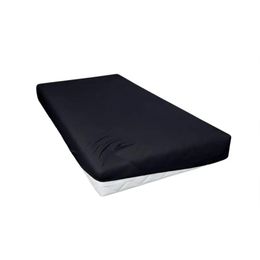 Hahn Haustextilien Spannbetttuch Jersey Schwarz 90-100x200 cm