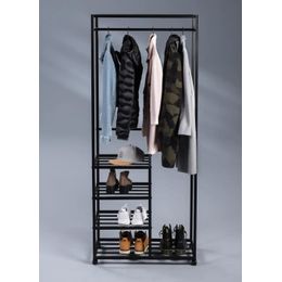 M2 Beaut&eacute; M2 Kollection Garderobe Andorra schwarz 75x183x35 cm