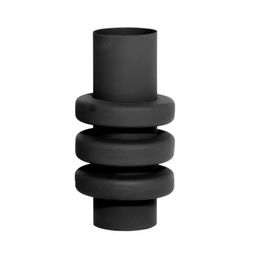 LC Wholesaler Vase Schwarz Ringdesign ca. 31 cm