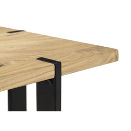 Stolkom Tiago Couchtisch/Beistelltisch Eiche massiv/Metall schw. ca. 45x 50x45 cm