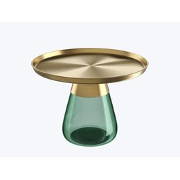Akante Beistelltisch Drop Bronze/Flaschengr&uuml;n &Oslash; 60x43 cm